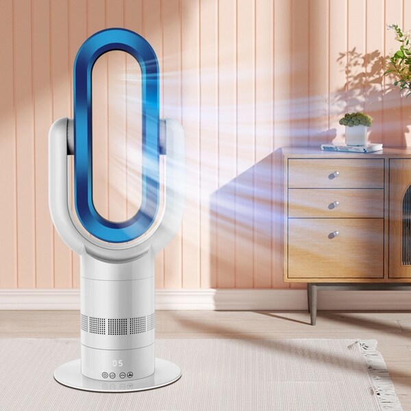 ANGELO Bladeless Fan Cool Heat Airflow Timer Remote Control Low DB Home ...