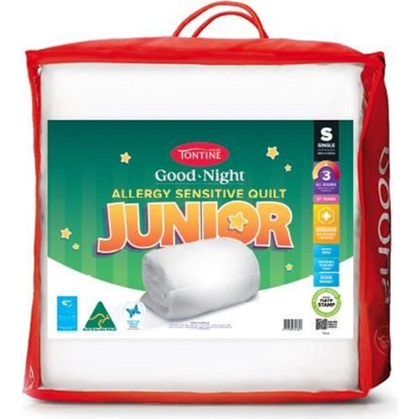 Tontine Single Bed Good Night Allergy Sensitive Anti-Microbial Junior ...