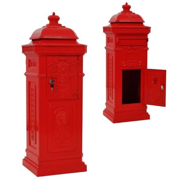 Pillar Box Letter Post Mail Mailbox Vintage Retro Aluminium Rust Proof ...