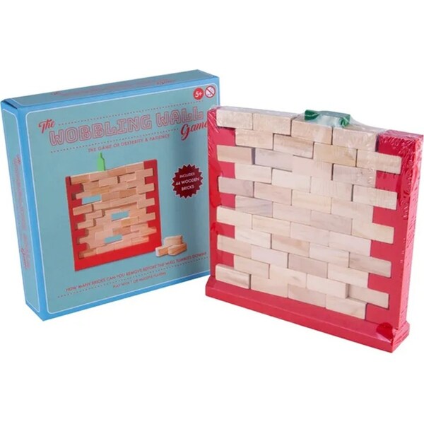 The Wobbling Wall 20cm Wooden Brick Game 5y+ Kids/Children Party ...