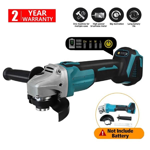 OZNALA 18V Cordless Brushless Angle Grinder 125mm Replace DIY Cutting ...