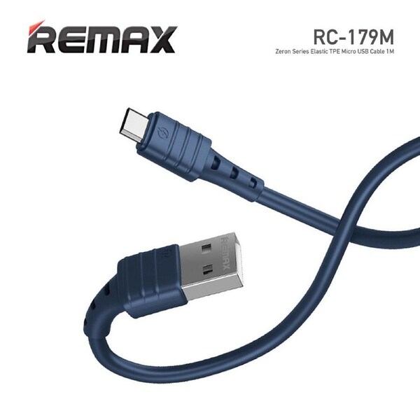 Remax Zeron 2.4A Micro Usb Fast Charging Data Cable Blue #RC-179m Blue ...