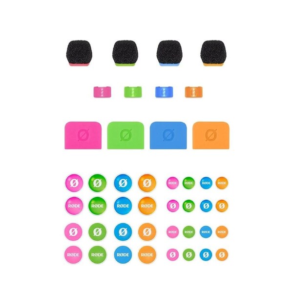 Rode COLORS 3 - Coloured Windshields for Wireless GO II and Lavalier II ...