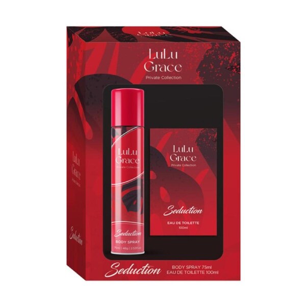 Lulu Grace Gift Set 100ml Eau De Toilette EDT and 75ml Body Spray Seduction | Woolworths