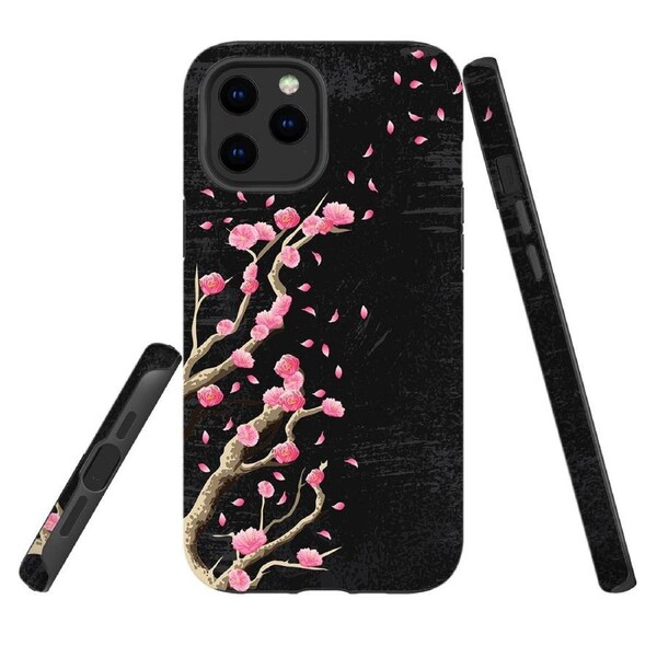 For iPhone 12 & 12 Pro Case Tough Protective Cover Plum Blossoming ...