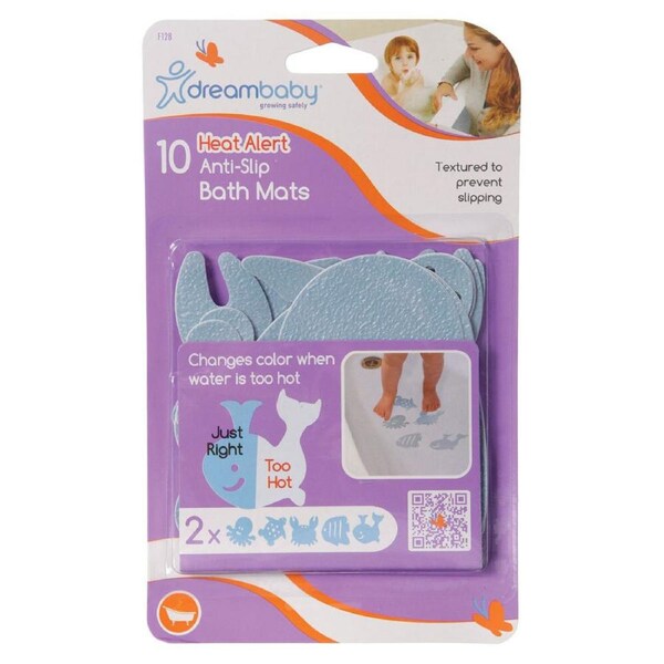 10pc Dreambaby Watch Your Step Heat Alert Baby Anti-Slip Bath Mats ...