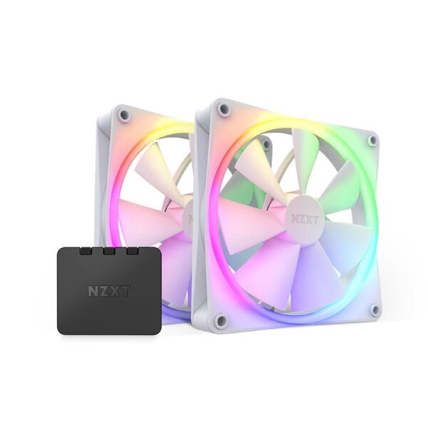 NZXT F140RGB 140mm RGB Case Fans (Twin Pack) - White [RF-R14DF-W1 ...