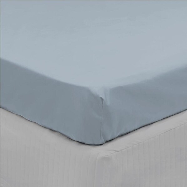 Algodon Long Single Bed Fitted Sheet 300TC Cotton Faded Denim Home ...