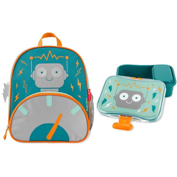 Skip Hop Spark Backpack + Lunch Box 2pc Set - Robot | Woolworths