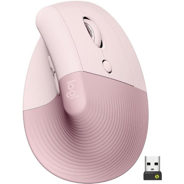 Logitech Lift Vertical Ergonomic Mouse - Rose | Woolworths