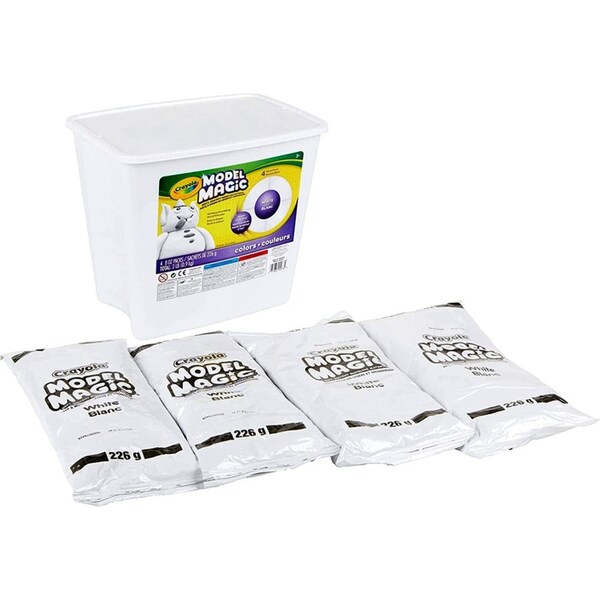 4pc Crayola 226g Model Magic Bucket White Kids/Children Fun Activity Toy 3y+ | Woolworths