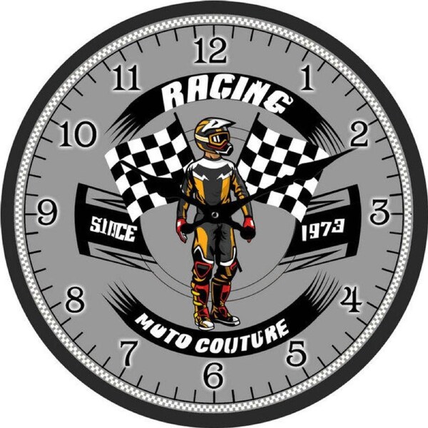 Clock French Country Wall 30cm Moto Couture Glass Clocks | Woolworths