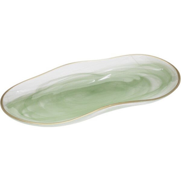 Ismay Large 35cm Glass Oblong Platter Dinnerware Food Serving Dish ...