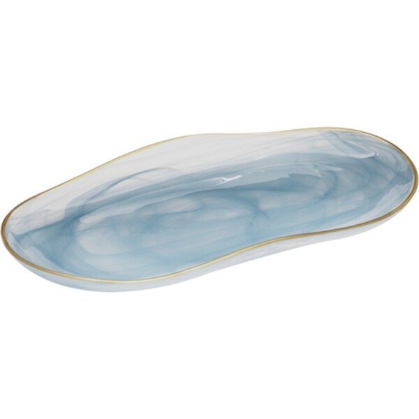 Ismay Large 35cm Glass Oblong Platter Dinnerware Food Serving Dish ...