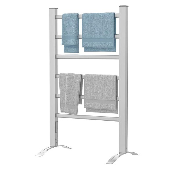 Advwin Electric Heated Towel Rail Rack Timer 6 Bars Clothes Warmer ...