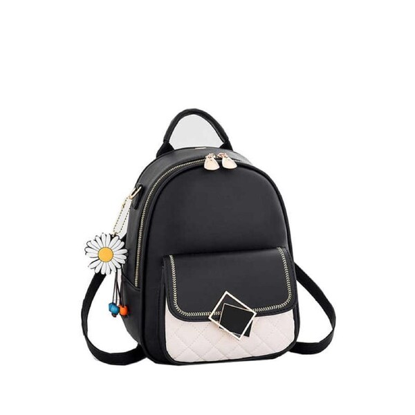 Nevenka Teenager Mini Backpack Leather Casual Travel Backpacks-Black ...