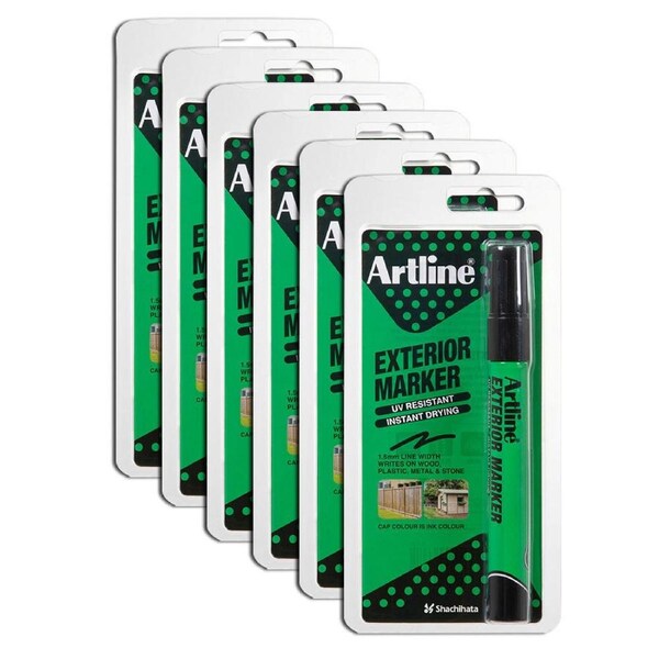12PK Artline Exterior Permanent Marker 1.5mm Bullet For Wood/Plastic ...