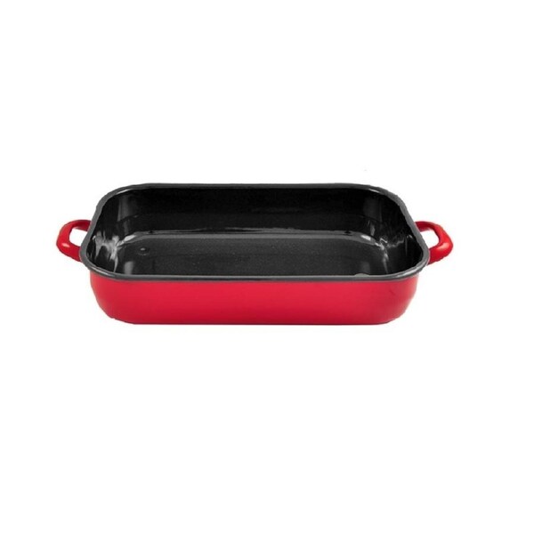 Urban Style 3.4L Enamel Baking Dish Rectangle Roasting Tray Oven Bakeware Red | Woolworths