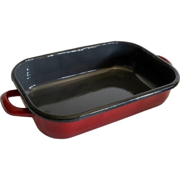 Urban Style 26cm Enamel Baking Dish Rectangle Roasting Tray Oven Bakeware Red | Woolworths
