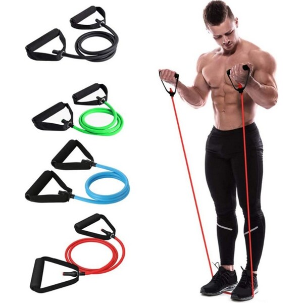 5 PCS Yoga Elastic Fitness Exercise Pull Rope Exercise Resistance Bands ...