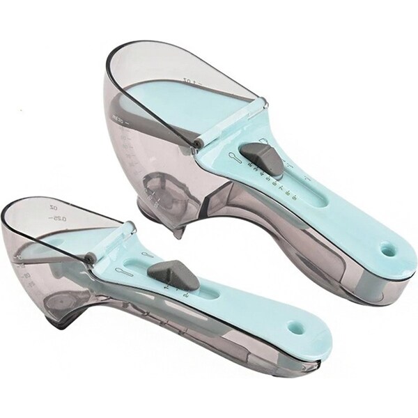 2pcs adjustable measuring spoons kitchen plastic scale measuring spoons ...