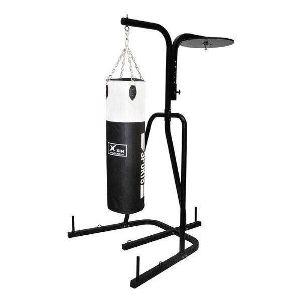 Boxing Punching Bag Stand Rack Black - 20kg to 40kg Bag + Speed ...