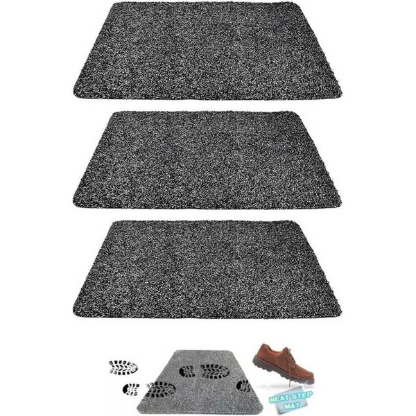 3pk Super Clean Microfiber Non Slip Step Mat Doormat Rug Water ...