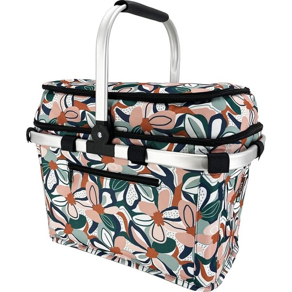 Sachi 4-Person Insulated 47cm Picnic Basket w/ Plates/Utensils Desert ...