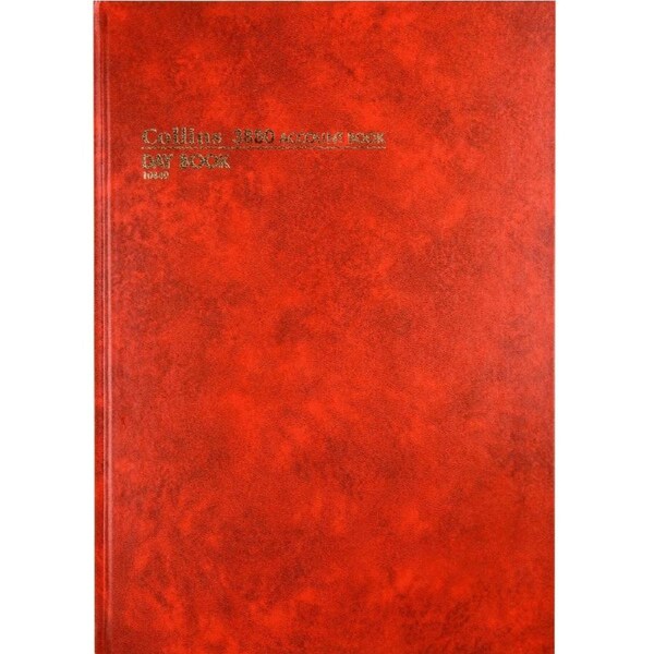 Collins 3880 Series Account Book Day Book Paged 84 Leaf A4 Red | Woolworths