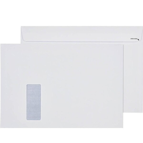 Cumberland C4 Envelopes Window Face 100GSM Secretive Easy Open ...