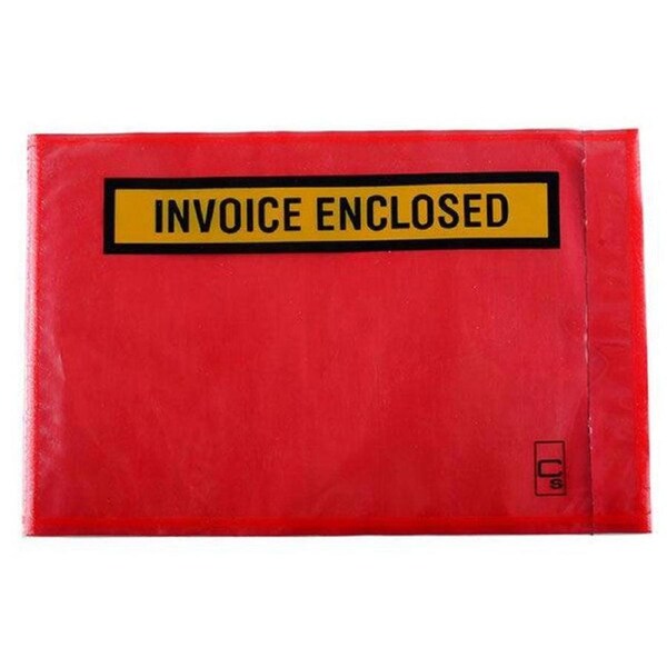 Cumberland Packaging Envelope Invoice Enclosed Red Back 175x115mm Pack ...