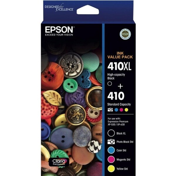 Epson 410 Ink Cartridge Vale Pack 410Xl High Yield Black + 410 Black ...