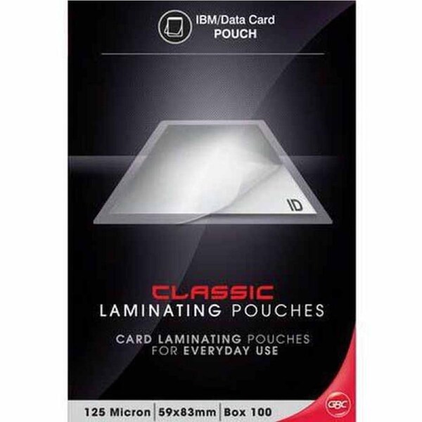 GBC Laminating Pouch 125 Micron 59x83mm Clear Pack 100 | Woolworths