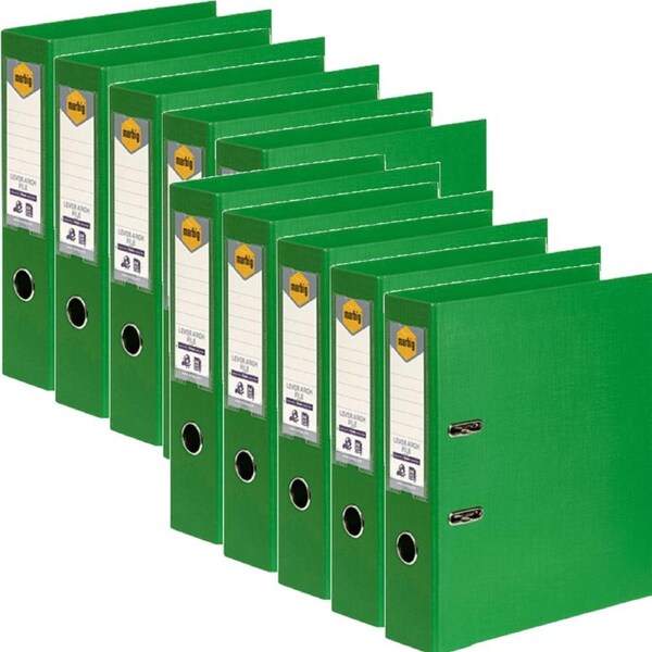 Marbig Linen Lever Arch File Folder PE A4 75mm Green Box 10 | Woolworths