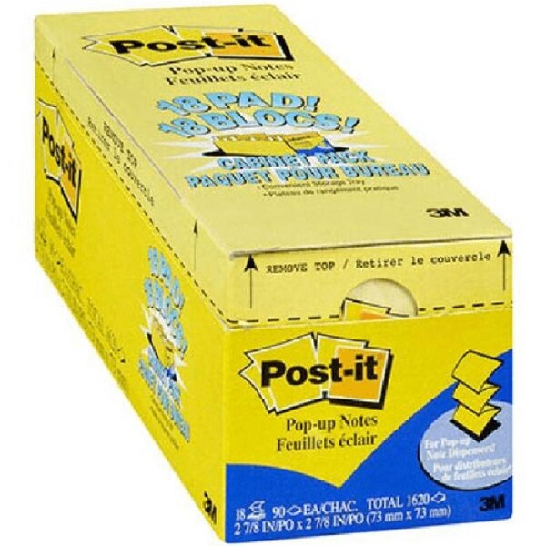Post-It R330-18Cp Pop-Up Notes 76x76mm Yellow Cabinet Pack 18 | Woolworths