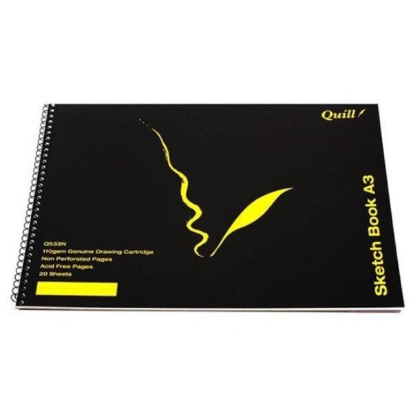 Quill Sketch Book Visual Art Diary Short Side Bound 110Gsm 20 Sheets A3 ...