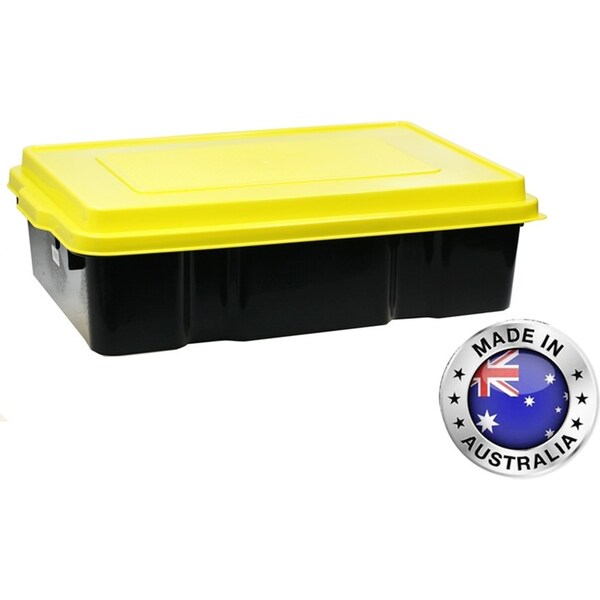 2 x 36L Heavy Duty Plastic Under Bed Storage Tub Container W/ Lid ...