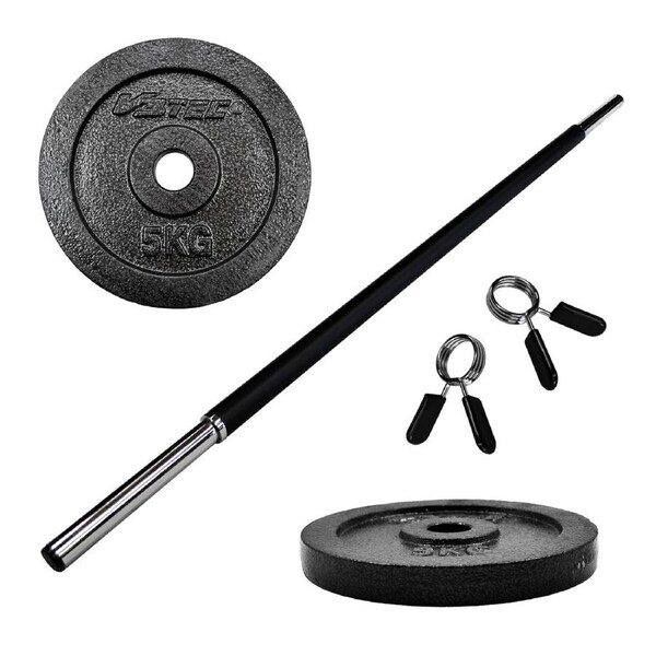 Total 12kg - Aerobic Body Pump Barbell Weight Set - 140cm Foam Handle ...