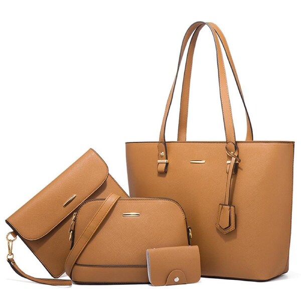 Nevenka Women Retro Large Capacity Four-piece Sets Handbags Shoulder ...