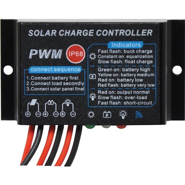 12V 10A 120W PWM Waterproof Solar Charge Controller Short Circuit ...