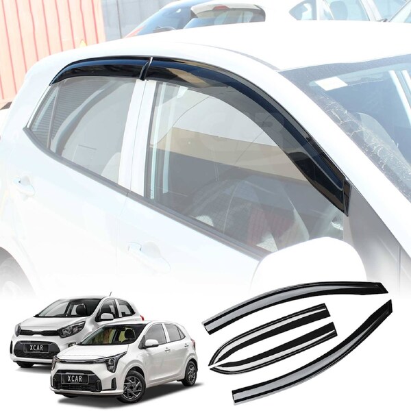 Premium Weathershields for Kia Picanto 2017-Onwards Car Weather Shields ...