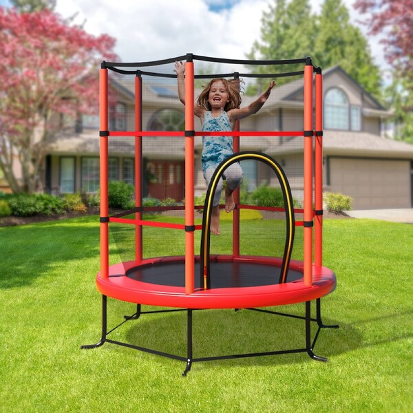Costway 5.3FT Trampoline Bouncer Jumping Trampolines Indoor Outdoor ...