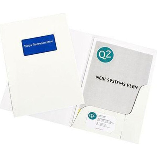 Marbig Presentation Folders A4 Gloss White Pack 50 | Woolworths