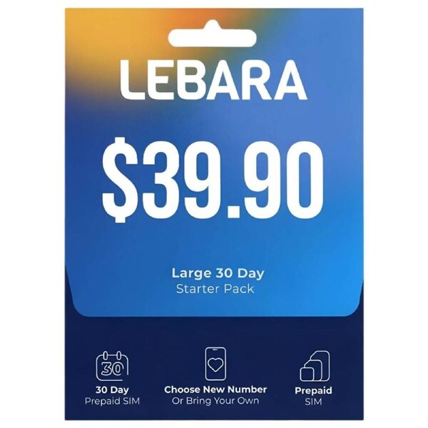 Lebara 39.90 Large Starter Sim Card | Woolworths