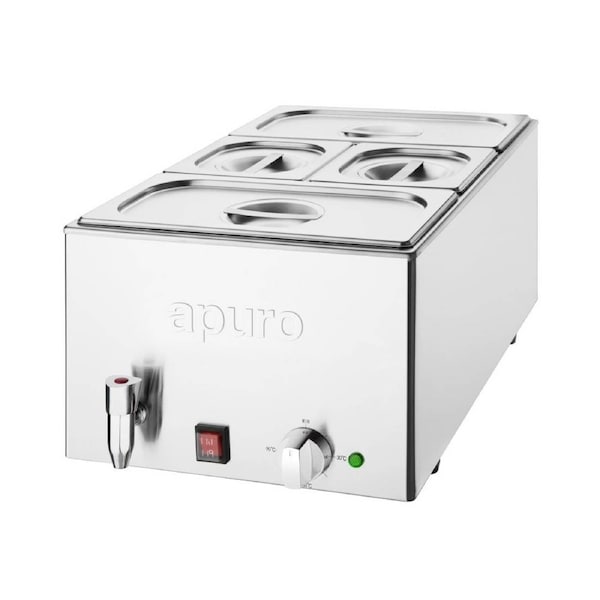 Apuro Bain Marie with Tap & Pans- Commercial | Woolworths