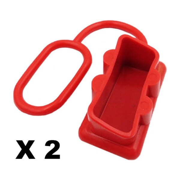 Dust Cap Red x 2 to Suit 175 Amp Anderson Plug | Woolworths