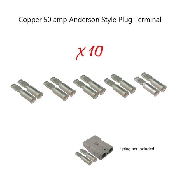 10 x 50 amp Anderson Plug Copper Terminals | Woolworths