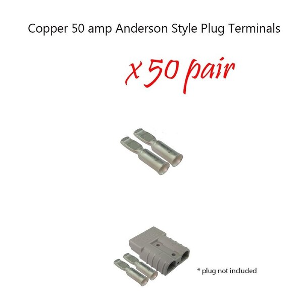 100 x 50 amp Anderson Plug Copper Terminals | Woolworths