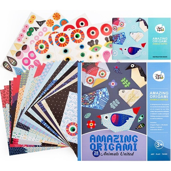 28pc Jarmelo Origami DIY Animal United Paper Plane Kids Folding Craft ...