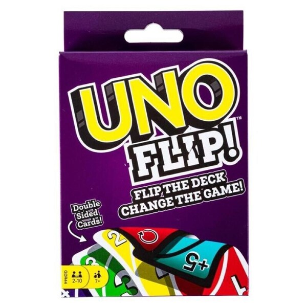 UNO Flip Double Sided Playing Matching Cards Family Game School Holiday ...